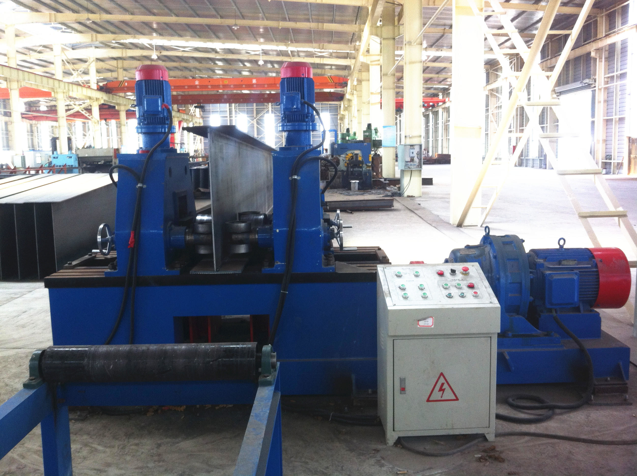 HYJ-40 H Beam Welding Machine 11KW 1.5KW H Beam Flange Straightening ...